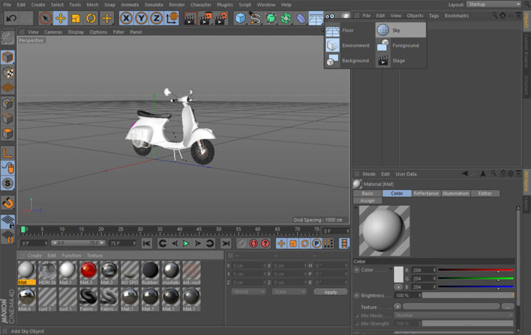 Cách thiết lập ánh sáng HDRI trong Cinema 4D - irender.vn