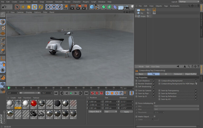 Cách thiết lập ánh sáng HDRI trong Cinema 4D - irender.vn